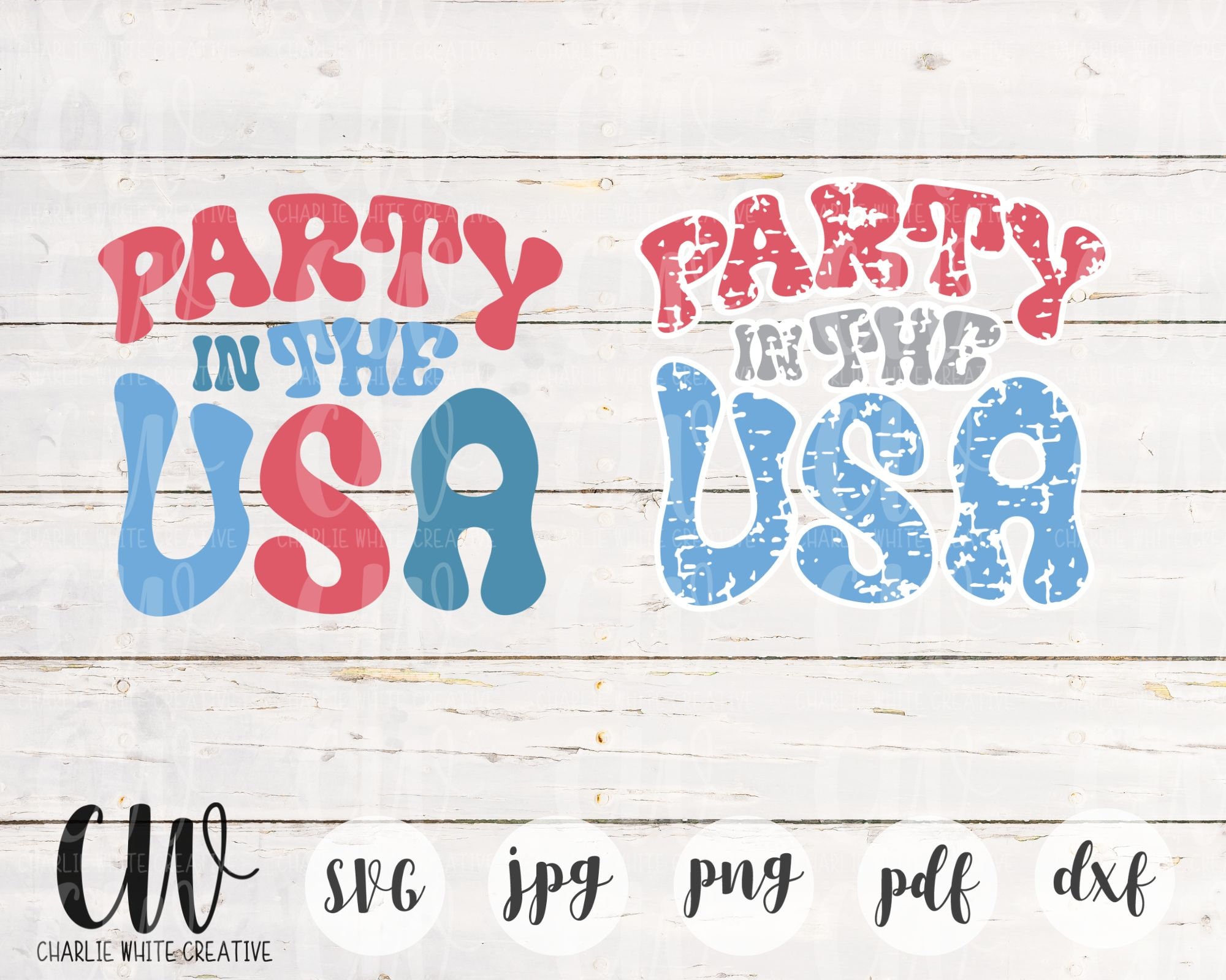 Retro 4th of July SVG Party in the USA Svg Commercial Use Instant ...