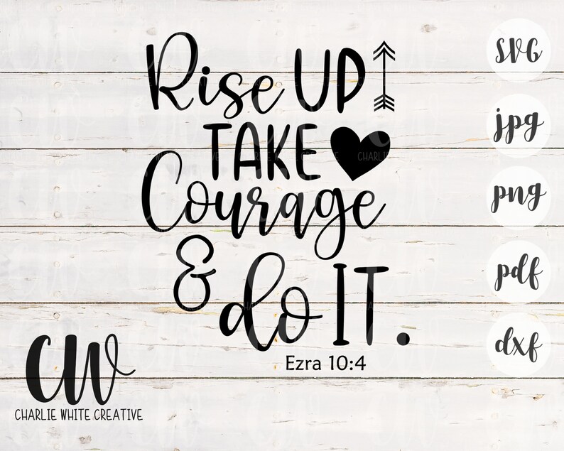 Bible Verse SVG Courage SVG Faith Cut File Bible Verse Commercial Use ...