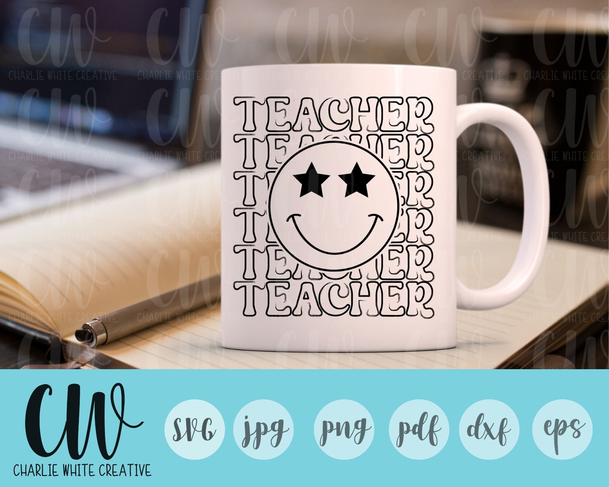 Retro Teacher SVG Smiley Face SVG Teacher Appreciation SVG - Etsy