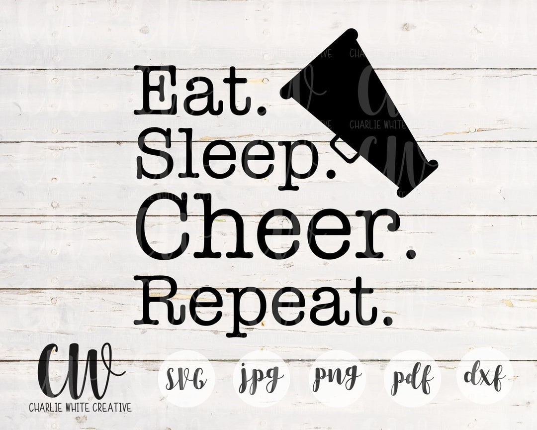 Cheer SVG Eat Sleep Cheer Repeat SVG Cheer Cricut Cut File Cheer ...