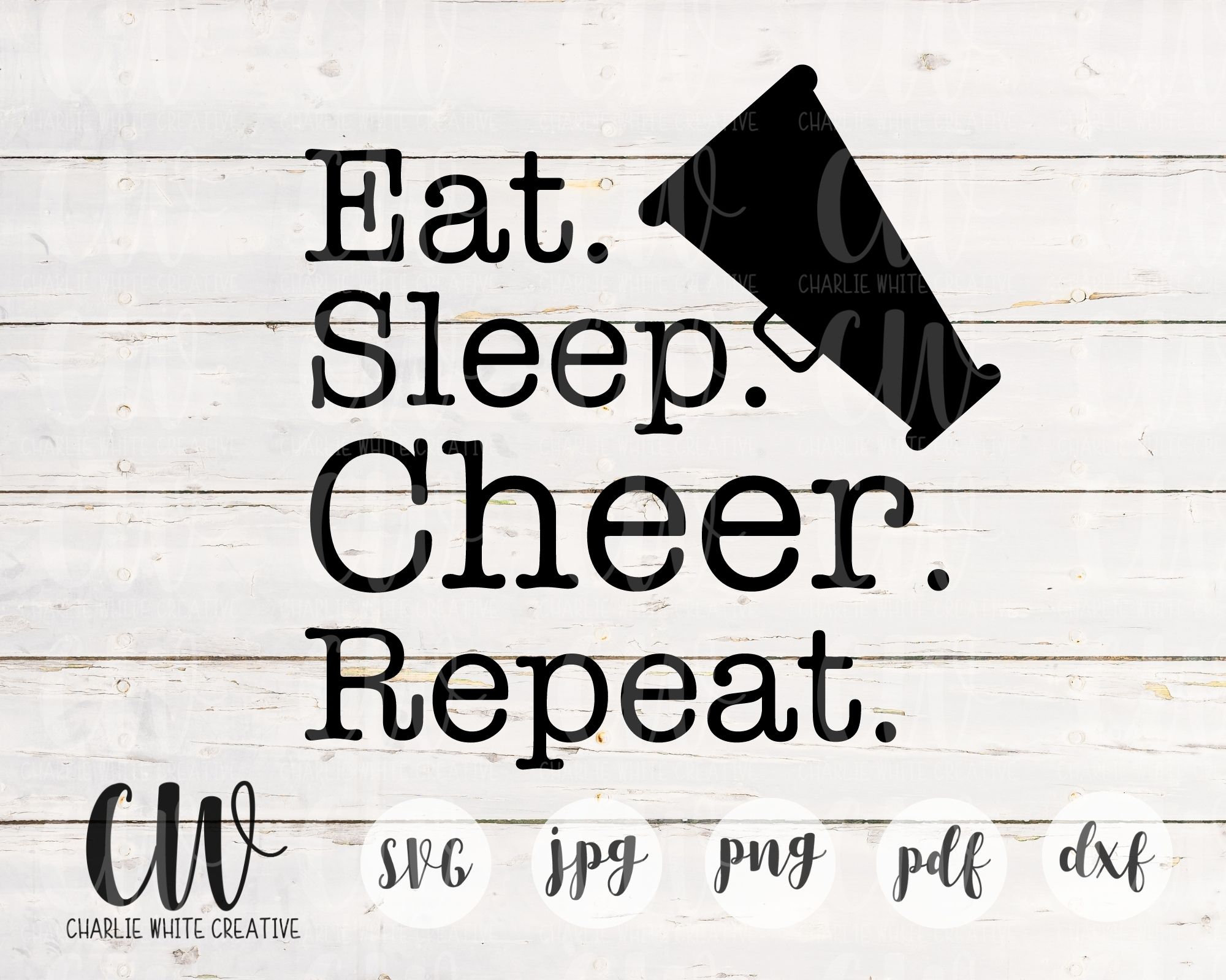 Cheer SVG Eat Sleep Cheer Repeat SVG Cheer Cricut Cut File Cheer ...