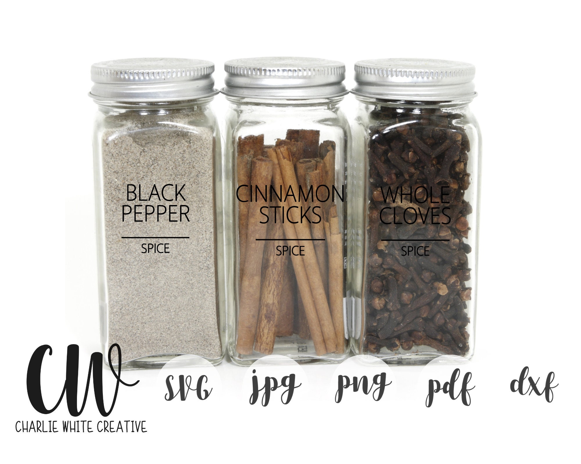 83 Herb and Spice Jar Labels SVG Kitchen Labels Cut File - Etsy Canada