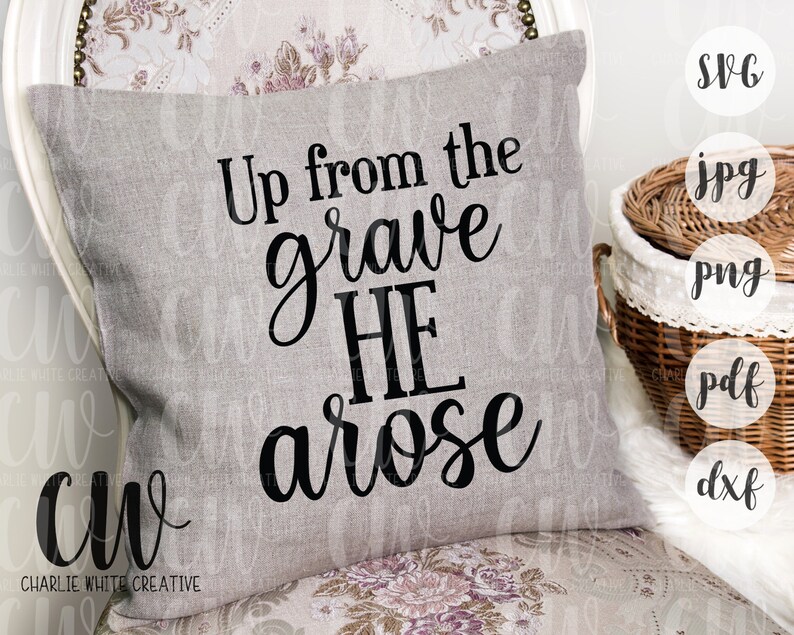 Easter SVG He Arose Cut File Easter Hymn SVG Commercial Use - Etsy