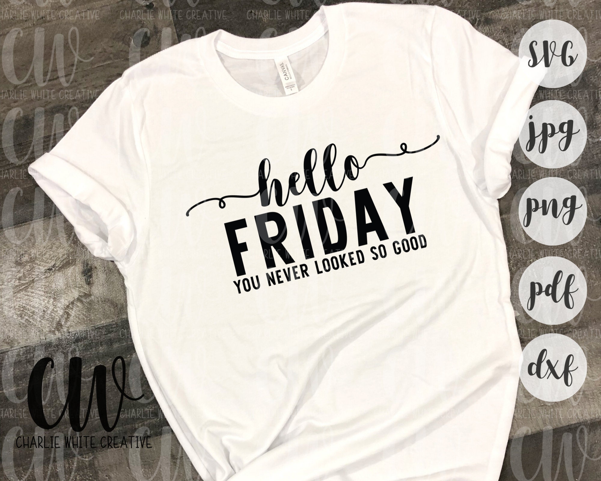 Hello Friday SVG Cut File Hello Friday SVG Commercial Use SVG Instant ...