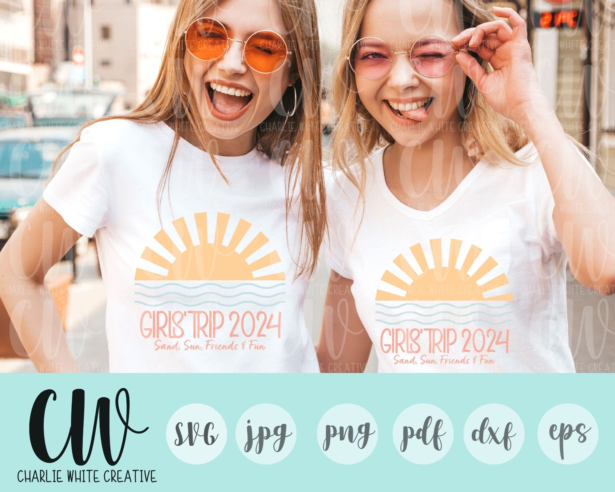 Girls' Trip 2024 SVG, Girl's Weekend 2024 SVG, Sand Sun Friends and Fun ...
