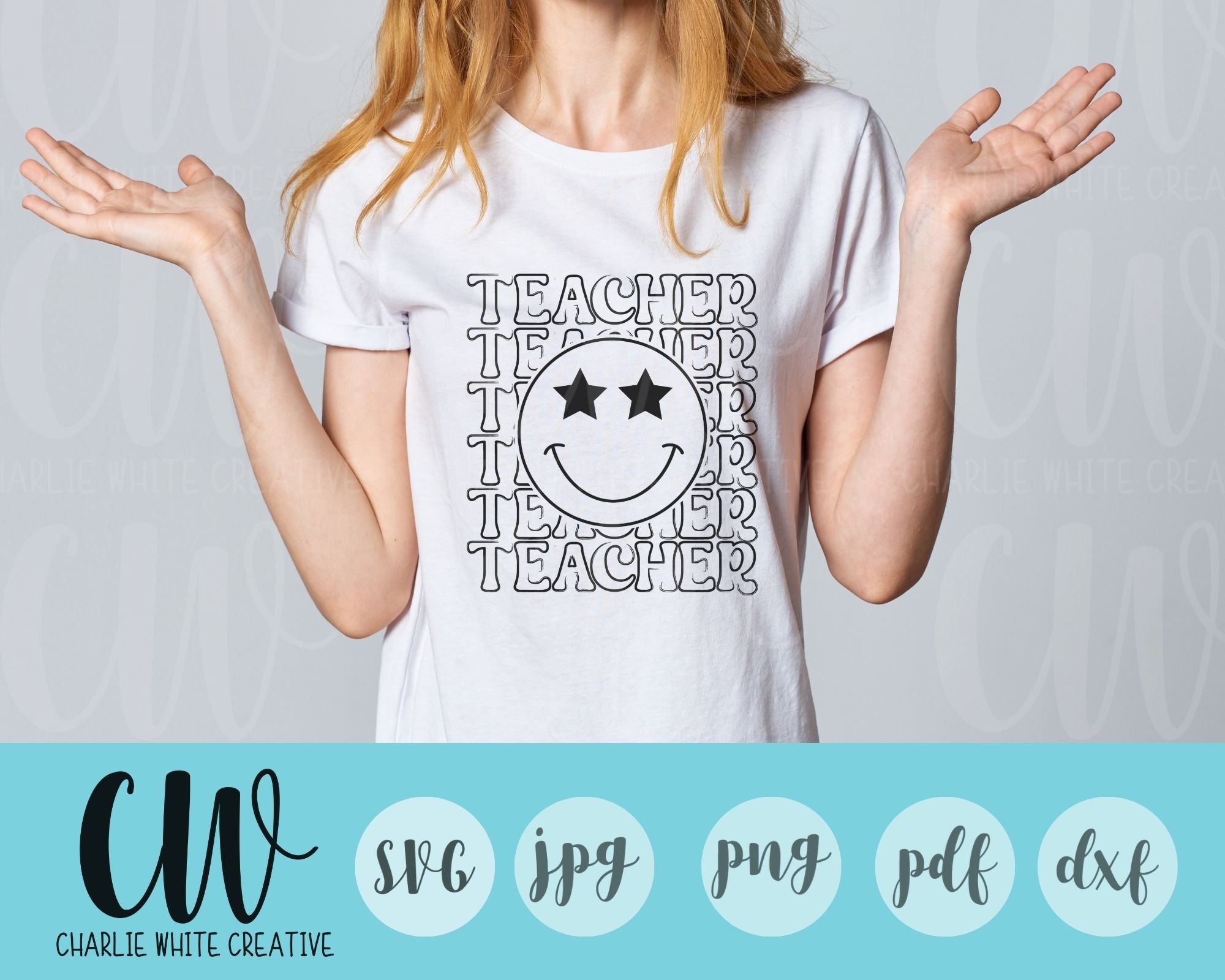 Retro Teacher SVG Smiley Face SVG Teacher Appreciation SVG Smiley Face ...