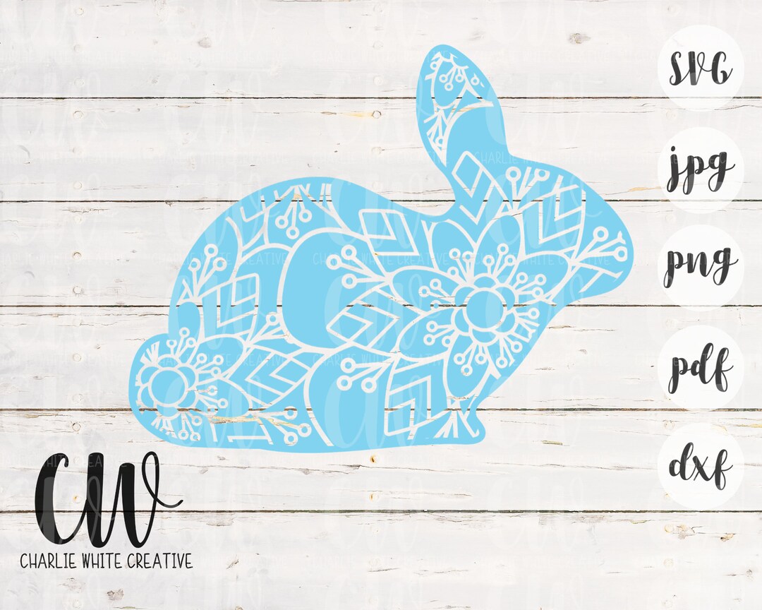 Mandala Easter Bunny SVG Easter Bunny Cut File Easter Rabbit Verse SVG ...