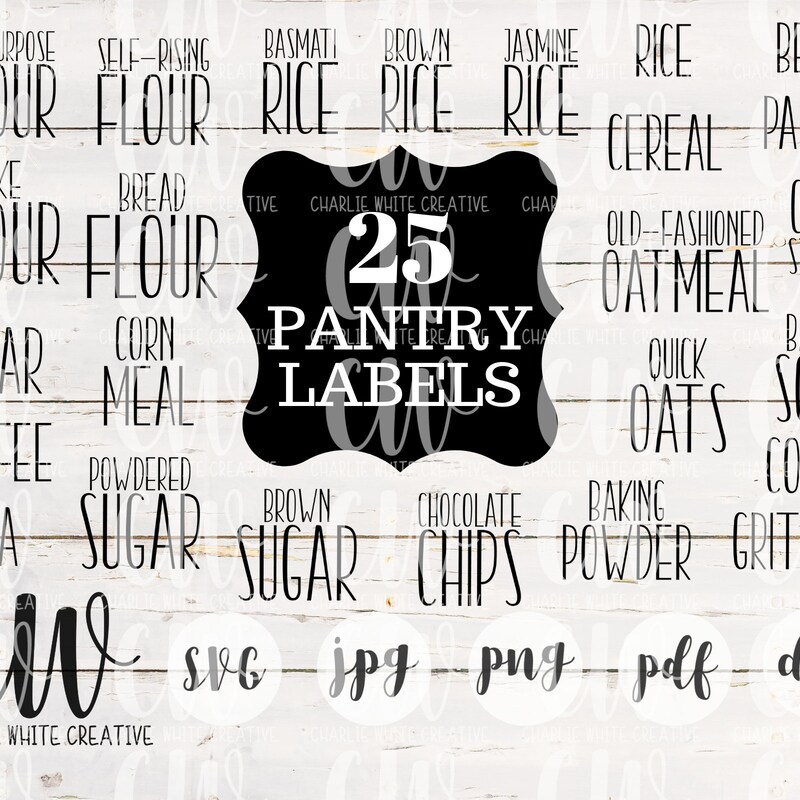 Canister Labels Svg - Etsy