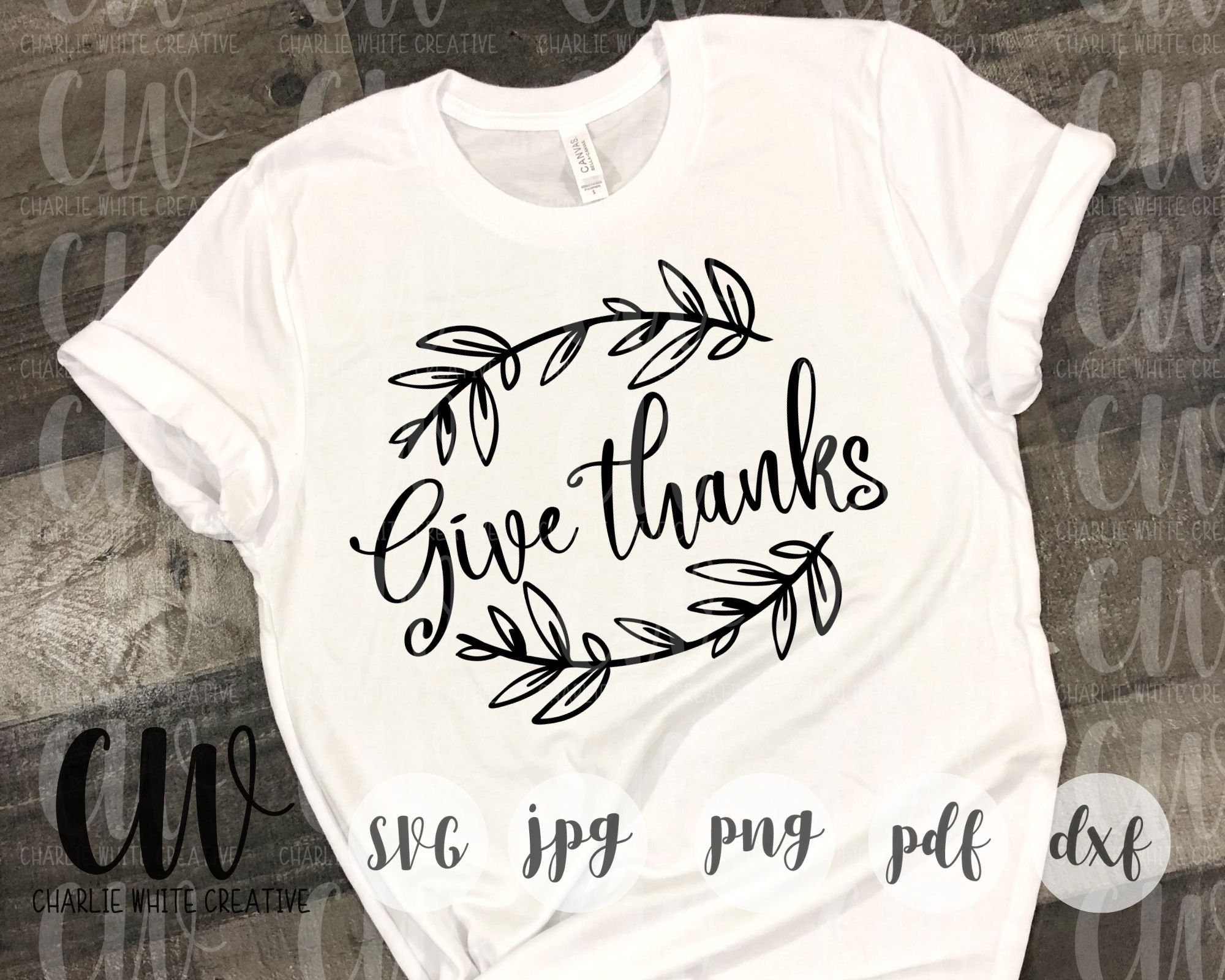 Give Thanks SVG Thanksgiving SVG Cut File Autumn Svg Commercial Use SVG ...