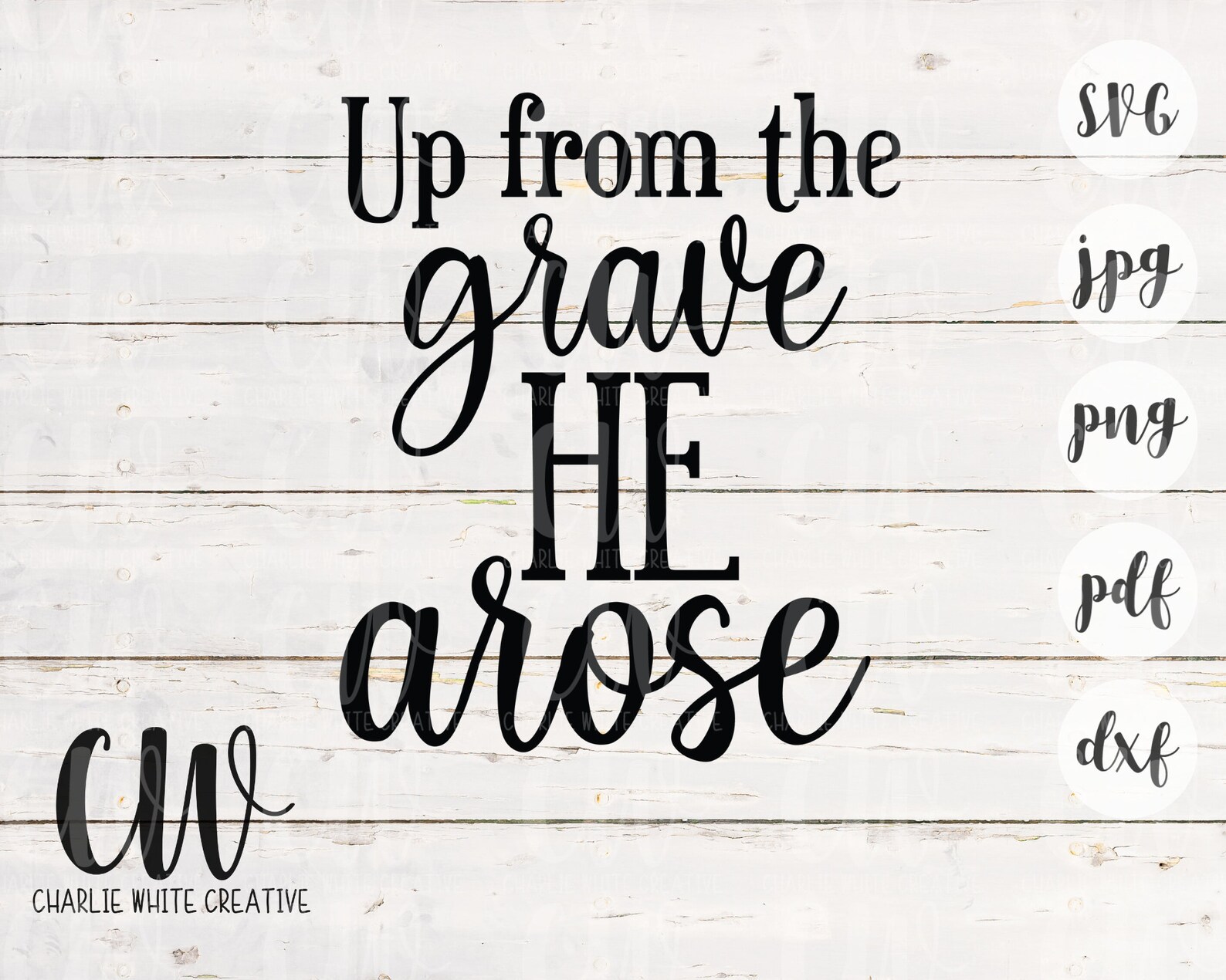 Easter SVG He Arose Cut File Easter Hymn SVG Commercial Use SVG Instant ...