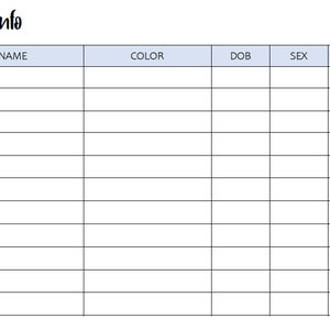 Rabbitry Record Keeping Bundle-printable-instant Download-pdf - Etsy