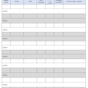 Rabbitry Record Keeping Bundle-printable-instant Download-pdf - Etsy