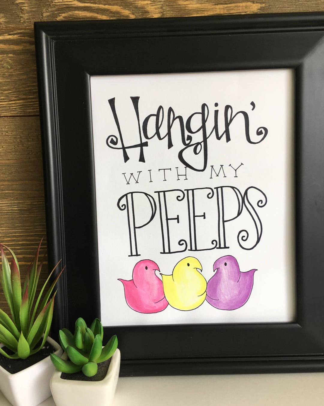 Peeps Printable, Easter Home Decor, Easter Wall Art, Hangin With My ...