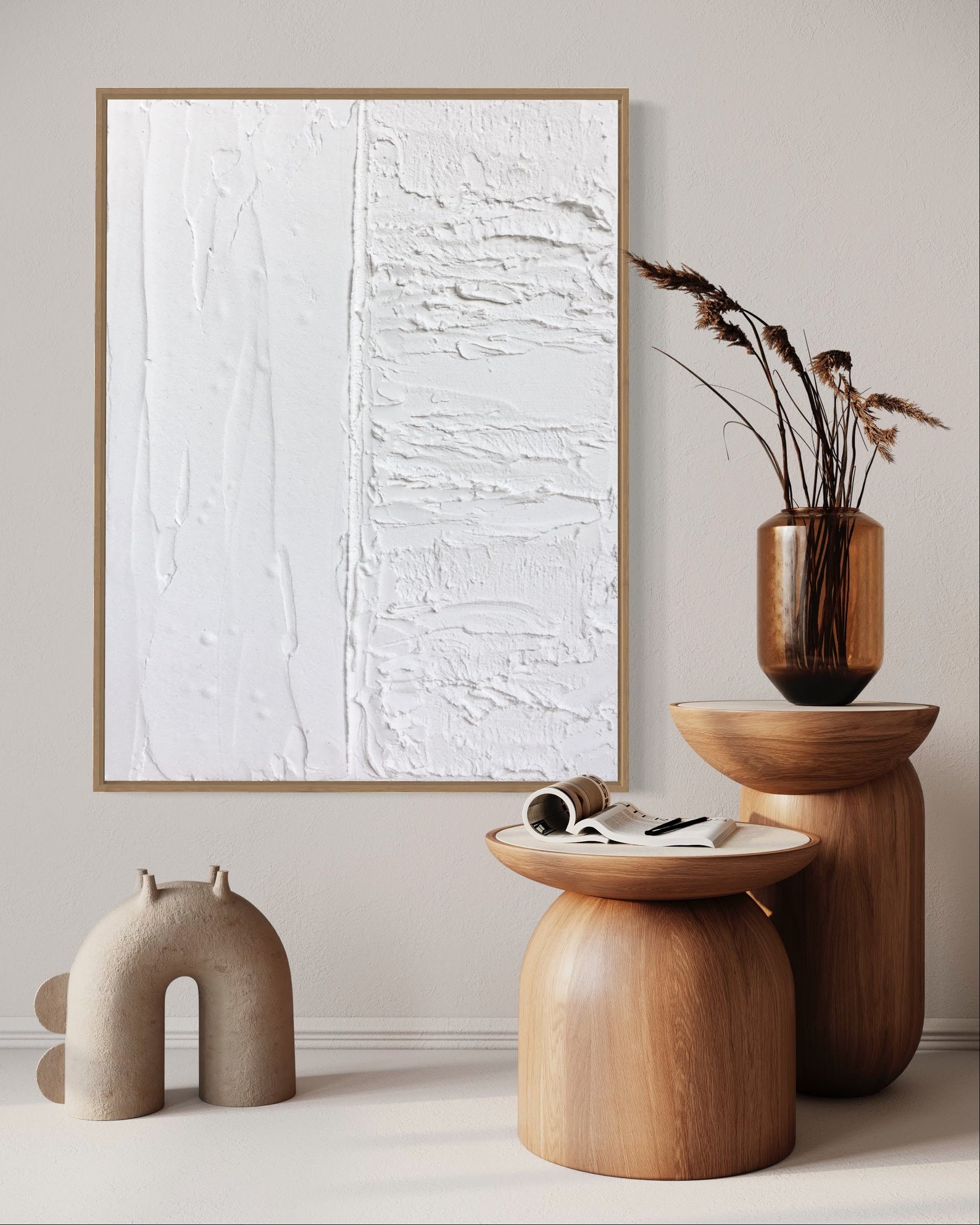 Balance - Textured Art White Abstract Art White 3D Textured Art White ...