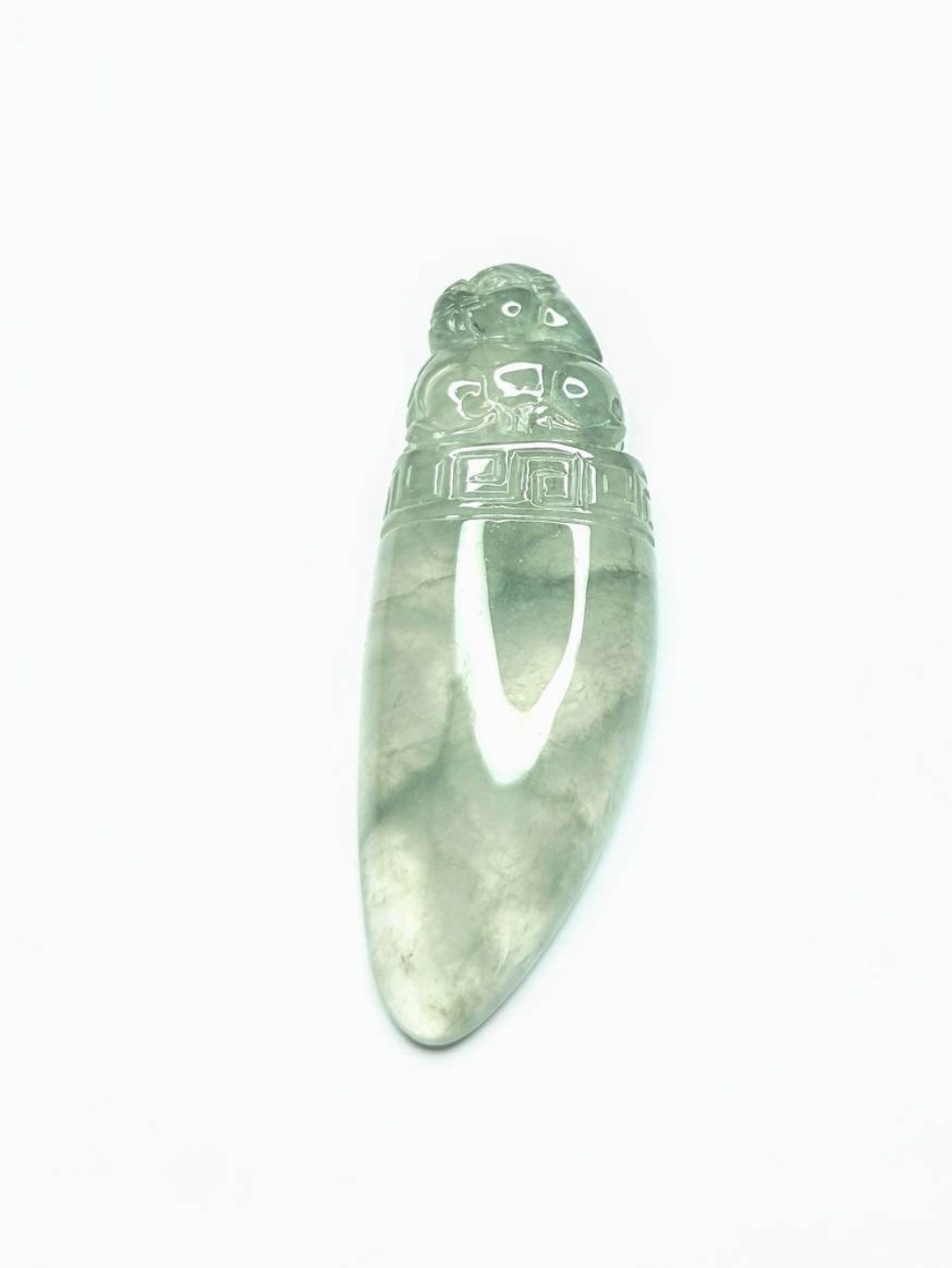Translucent Light Green 'dragon Tooth' Jadeite Pendant - Etsy