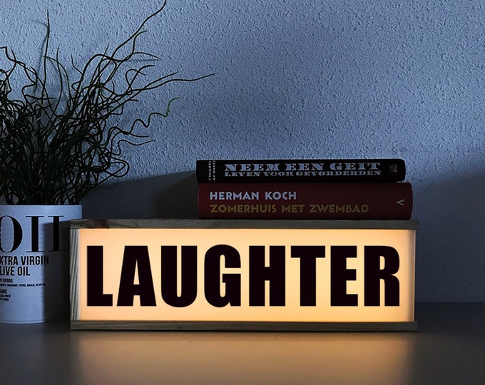 Light Box Laughter Laughter Sign Lightbox With Quote Laughter Decor ...