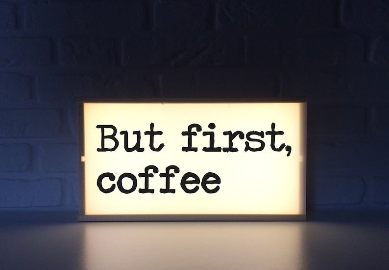 But First, Coffee Lightbox – Wine Box LED Sign - Etsy