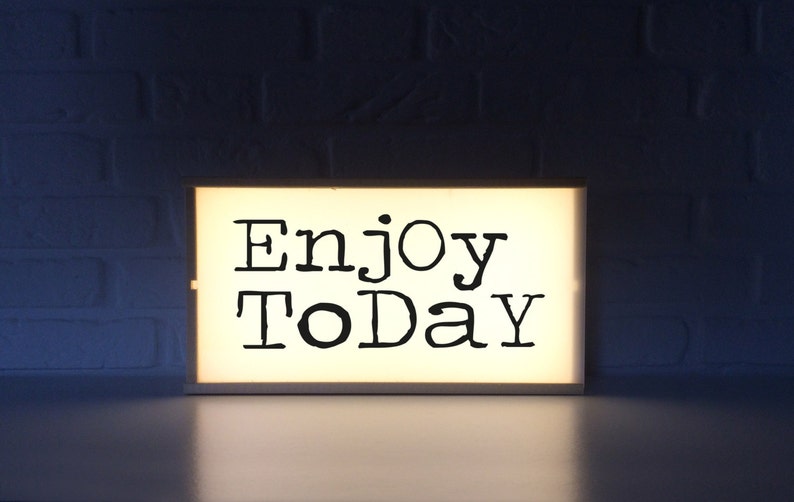 Light Box With Quote Enjoy Today Battery Operated Positive - Etsy