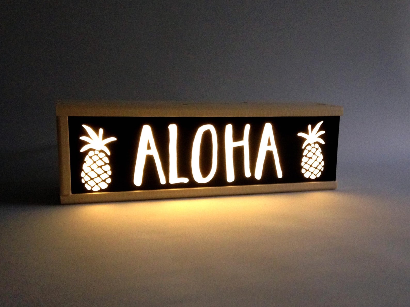 Lighted Sign Aloha Lighted Wine Box Decorative Lamp - Etsy