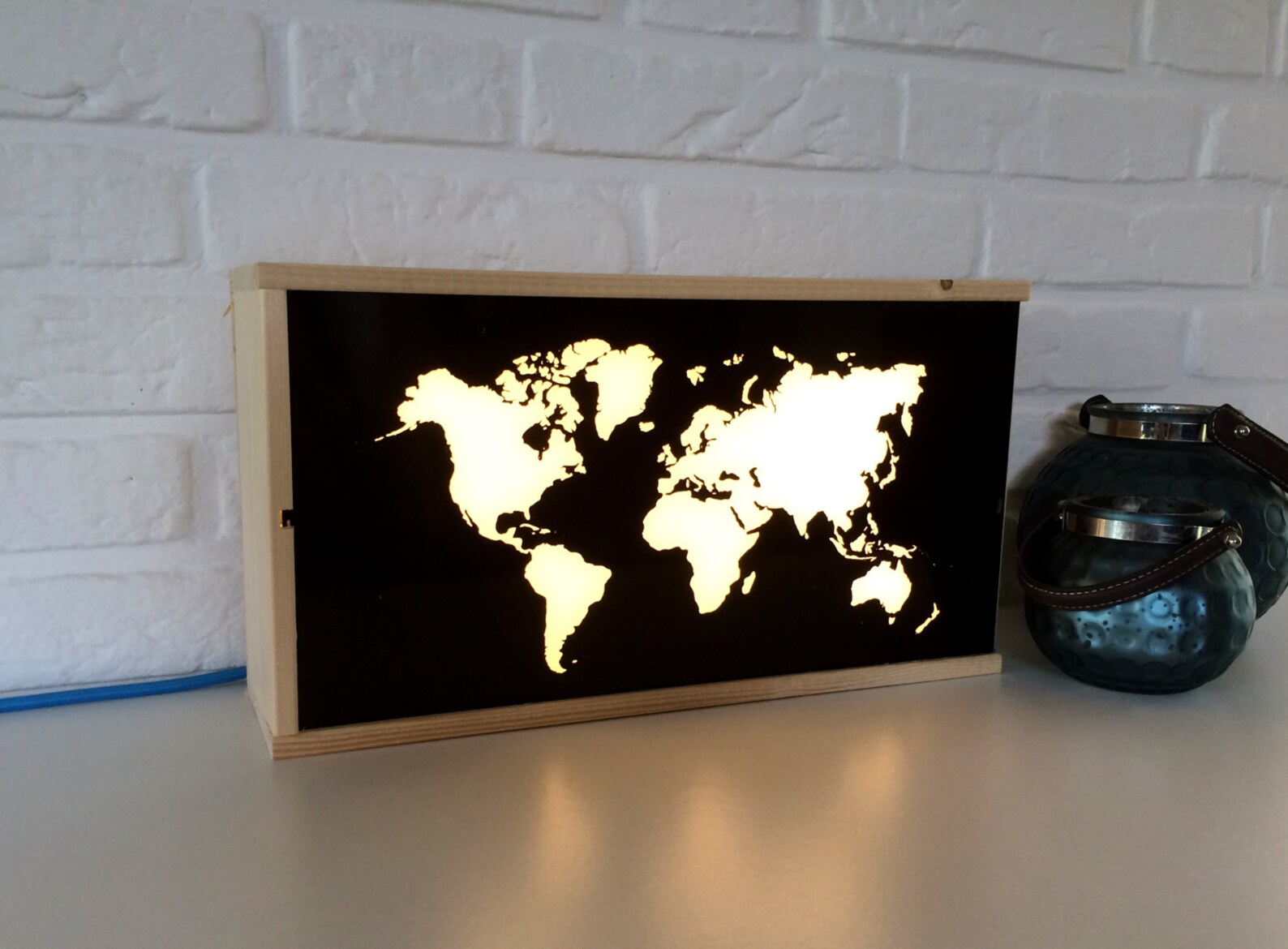 World Map Light Box Globe Light Box Lighted World Map - Etsy