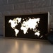 World Map Light Box Globe Light Box Lighted World Map Gift for Traveler ...