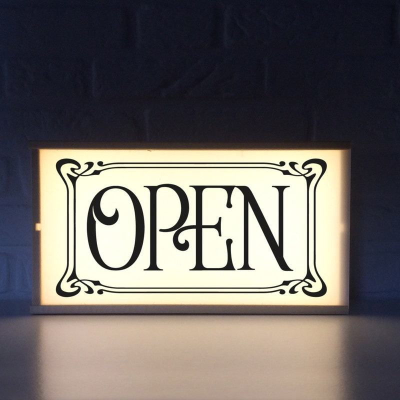 Lighted Open Sign - Etsy
