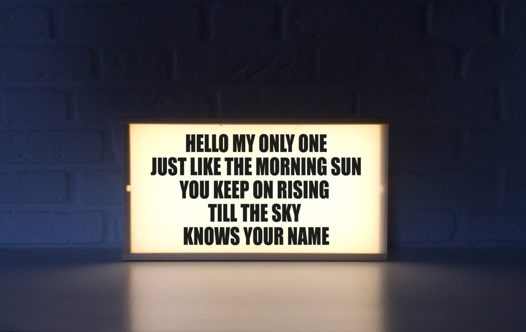 Kanye West Light Box - Hello My Only One Lyrics - Kanye West Only One ...