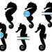 Seahorse SVG, Sea Horse Svg, Seahorse Monogram Svg, Cricut, Silhouette ...