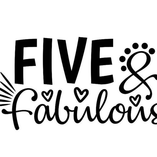 Five and Fabulous Svg Birthday Svg Fifth Birthday Svg Boys - Etsy