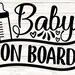 Baby on Board Svg, Newborn Svg, New Baby Svg, Baby Boy Svg, Baby Girl ...