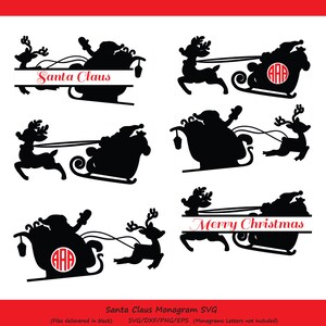 Santa Claus Svg, Santa Svg, Santa Monogram Svg, Christmas Svg, Holiday ...