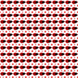 Ladybug Digital Paper, Ladybug Clipart, Flowers, Polka Dots, Chevron ...