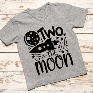 Two the Moon Svg, 2nd Birthday Svg, Two Birthday Svg, Toddler Birthday ...