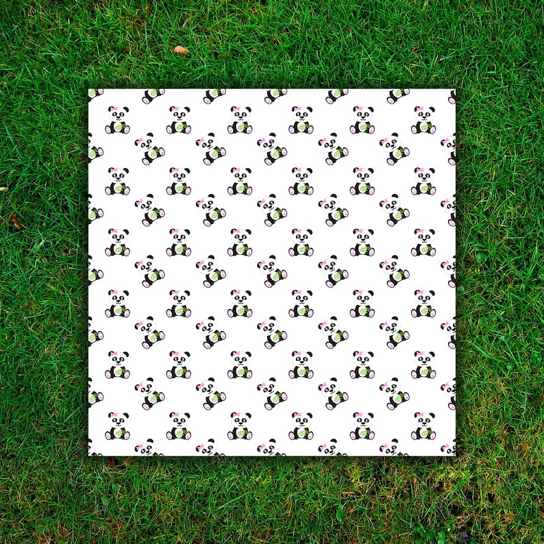 Panda Digital Paper Panda Clipart Chevron Polka Dot | Etsy