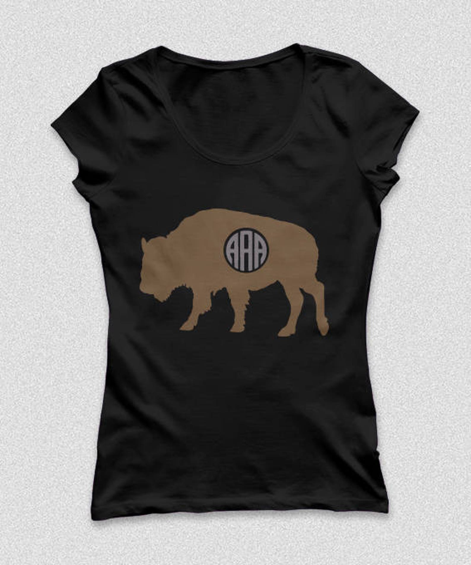 Buffalo Svg Buffalo Monogram SVG Buffalo Silhouette Bison - Etsy