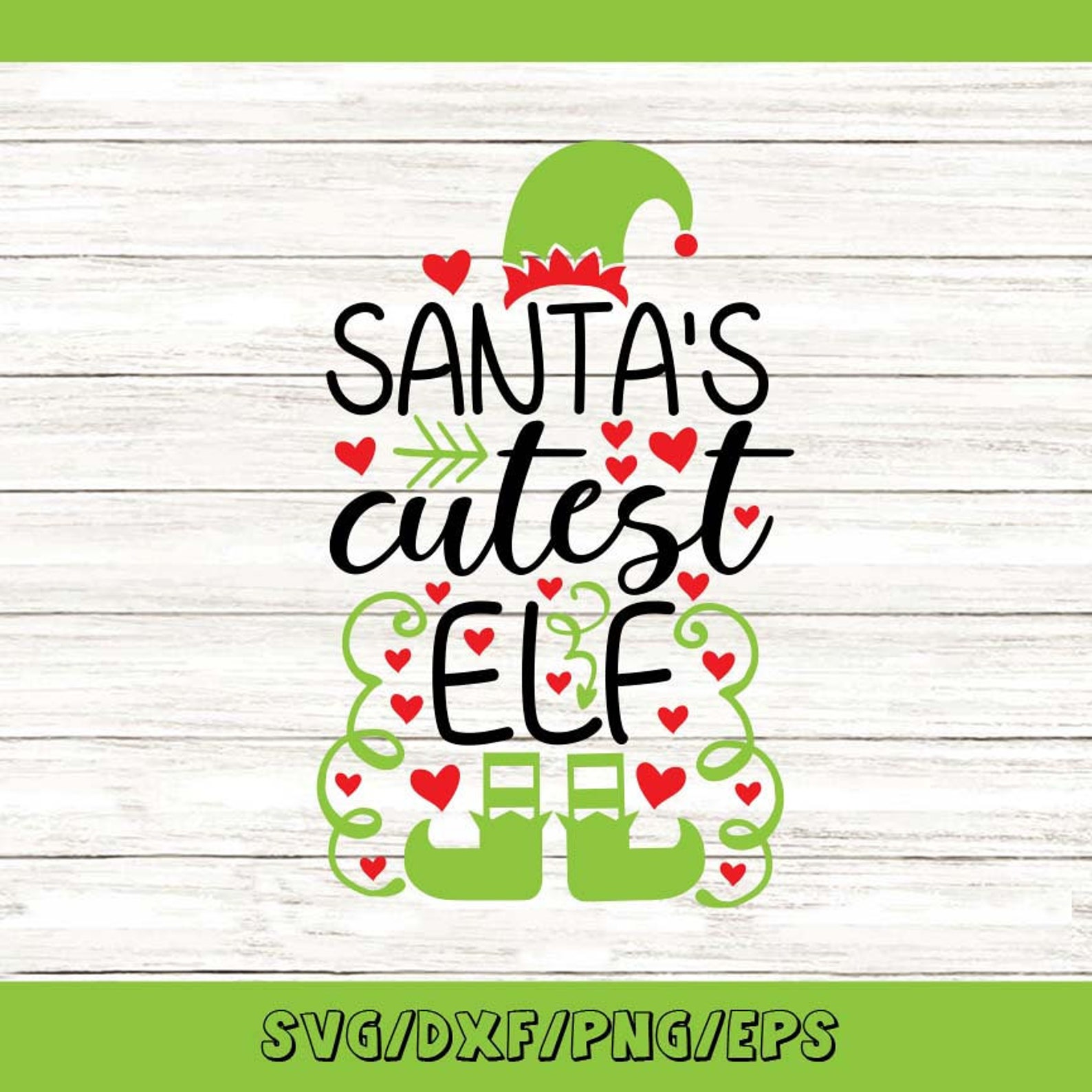 Santa's Cutest Elf Svg, Christmas Svg, Santa Svg, Elf Svg, Holiday Svg ...