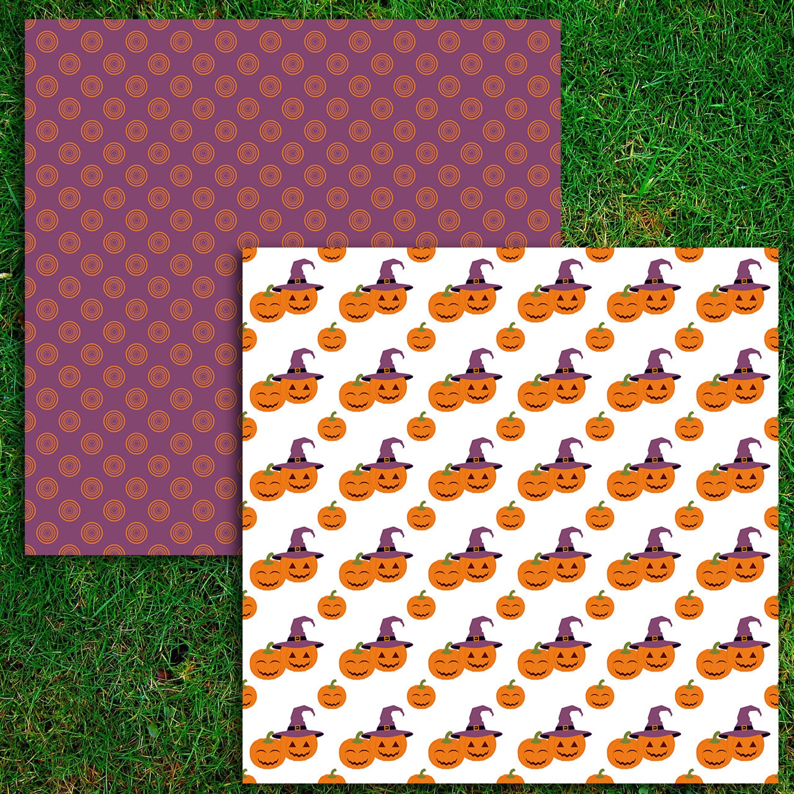 Halloween Digital Paper Halloween Clipart Trick or Treat - Etsy