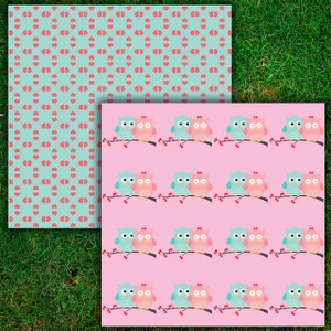 Owls Lovers Digital Paper, Owls Digital Paper, Owls Clipart, Owls ...