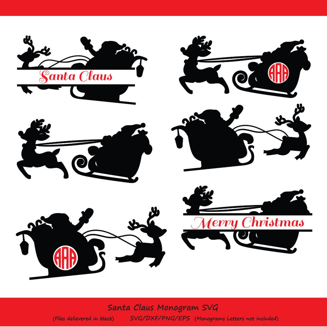 Santa Claus Svg, Santa Svg, Santa Monogram Svg, Christmas Svg, Holiday ...