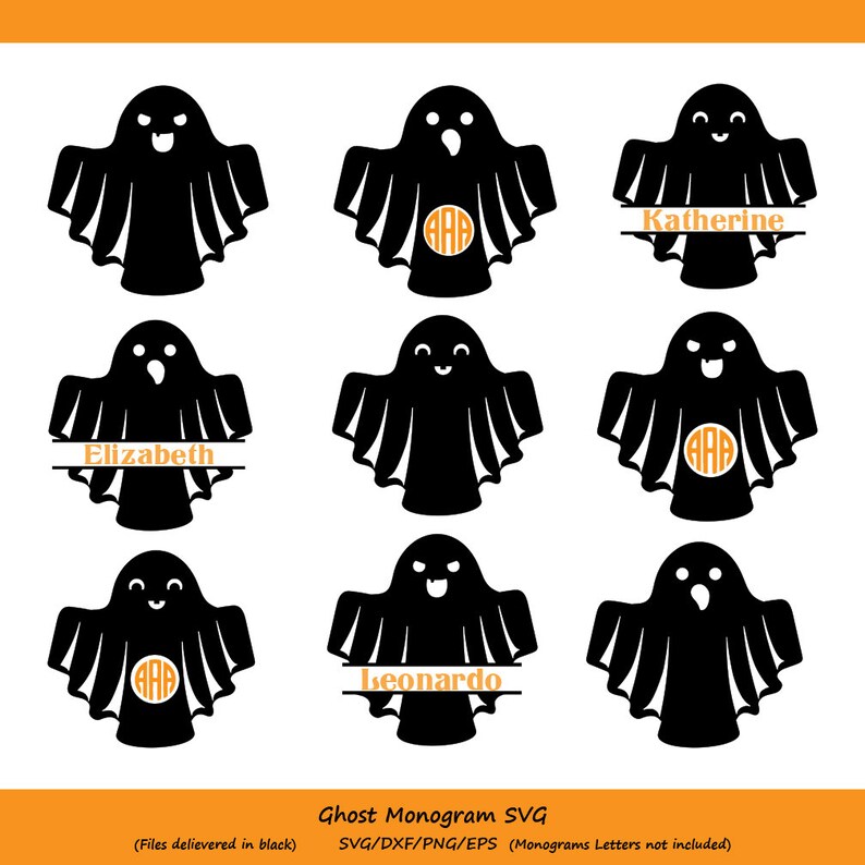 Ghost Svg Halloween Svg Halloween Ghost Svg Ghost Monogram | Etsy