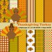 Thanksgiving Turkey Digital Paper Thanksgiving Turkeys - Etsy