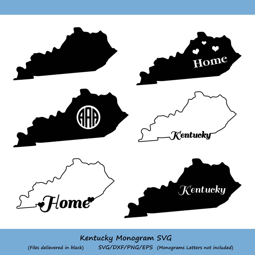 Kentucky SVG Cut Files Kentucky Monogram SVG Kentucky SVG - Etsy