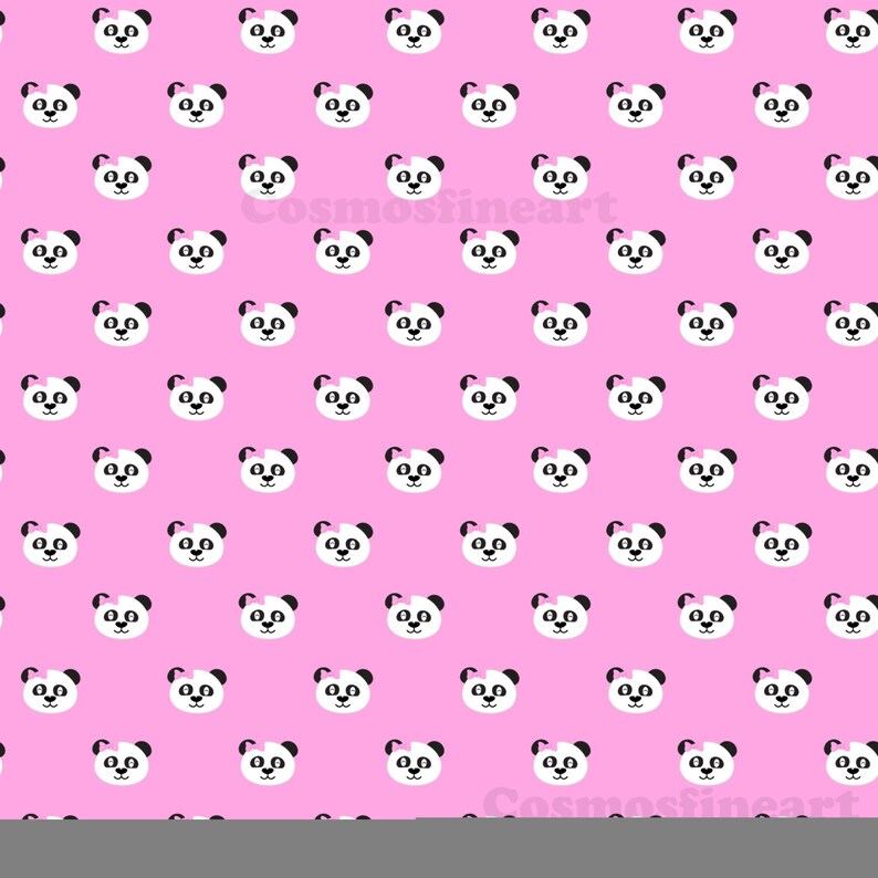 Panda Digital Paper Panda Clipart Chevron Polka Dot | Etsy