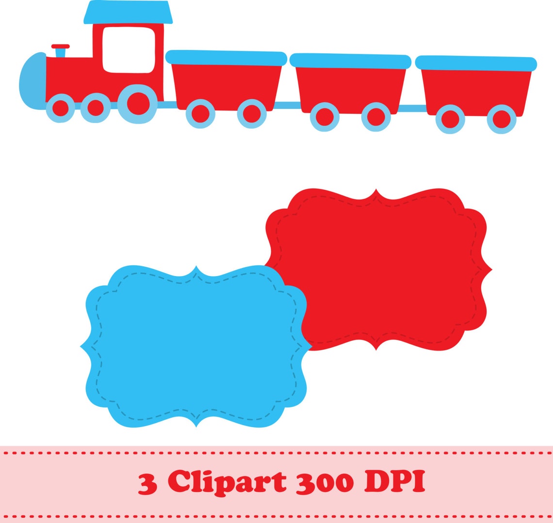 Train Digital Paper Train Clipart Transportation Polka Dot - Etsy