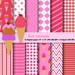 Ice Cream Digital Paper Ice Cream Clipart Dessert - Etsy