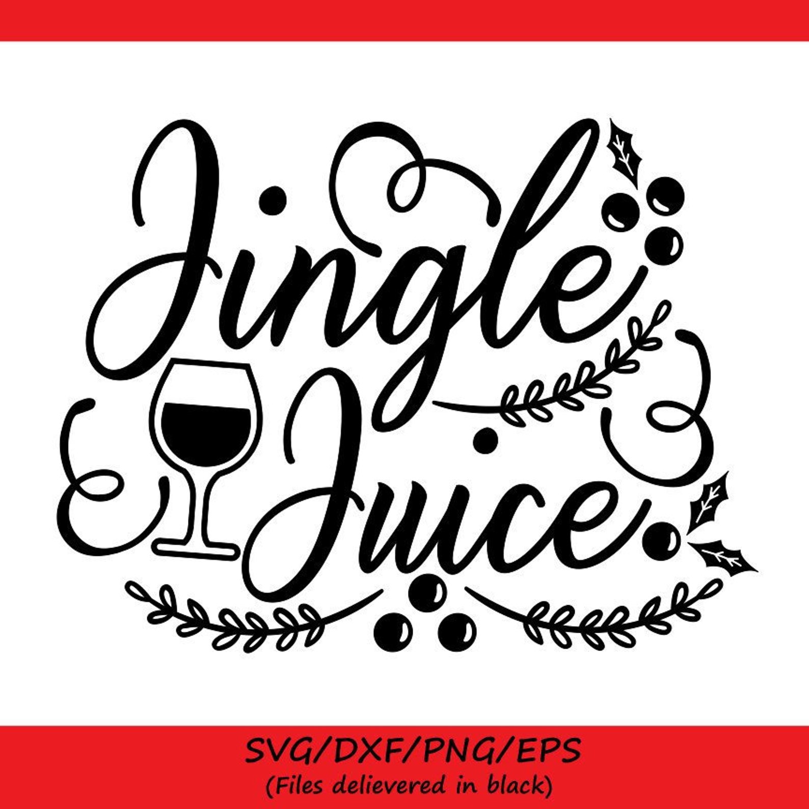 Jingle juice svg christmas svg jolly svg christmas wine | Etsy