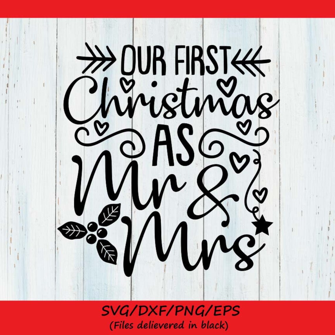 Our First Christmas as Mr and Mrs Svg Christmas Svg 1st | Etsy