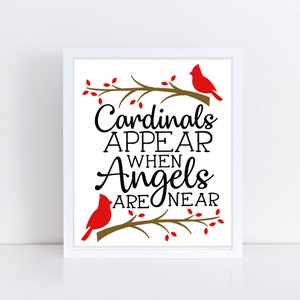 Cardinals Appear When Angels Are Near Svg, Memorial Svg, in Loving ...