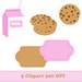 Milk and Cookies Digital Paper, Milk and Cookies Clipart, Birthday ...