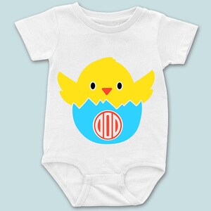Easter Chick Monogram Svg, Easter Svg, Kids Easter Svg, Easter Egg Svg ...